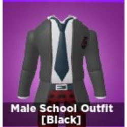 Male School Outfit [Black] - Roblox World Zero Trade | Traderie